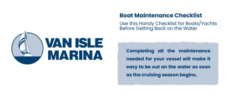 Boat Maintenance Checklist - Downloadable PDF | Van Isle Marina